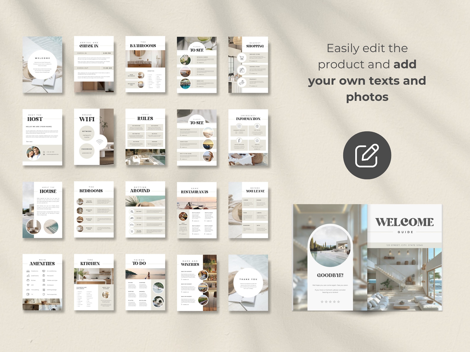 Airbnb Welcome Book Template, Airbnb Welcome Guide Template, Airbnb ...