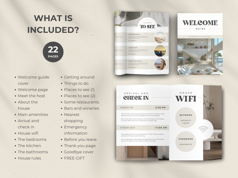 Airbnb Welcome Book Template, Airbnb Welcome Guide Template, Airbnb ...