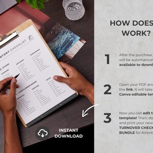 Guest Turnover Binder: Airbnb Checklist Bundle, Cleaning, Inventory ...