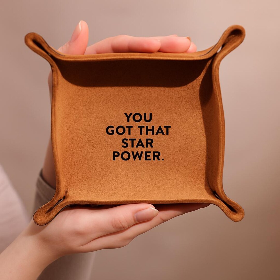 Personalized Leather Valet Tray, Custom Monogram Desk Catchall ...