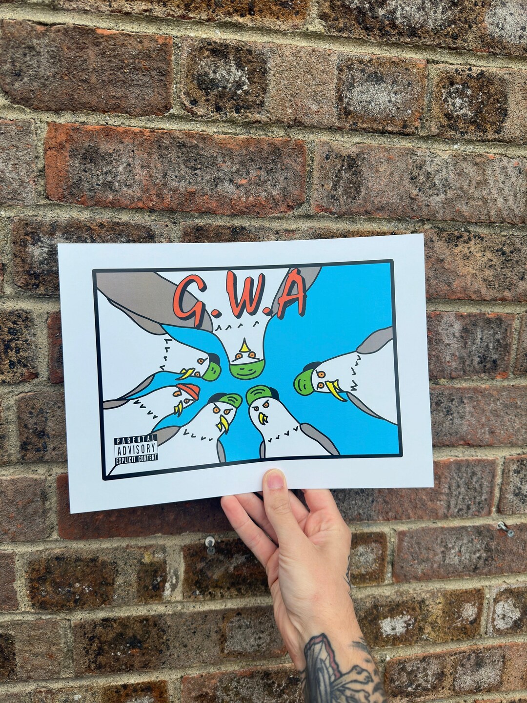GWA Straight Outta the Chippy A4 Print / NWA Poster / Ice Cube Print - Etsy