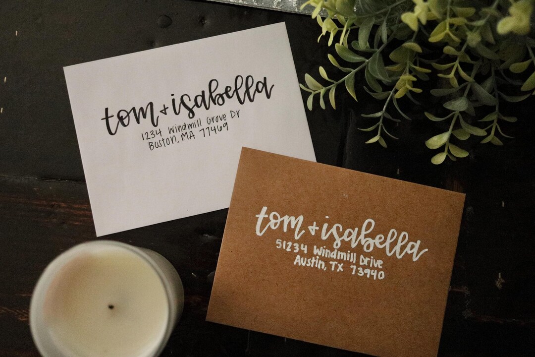 Handwritten Calligraphy Envelopes | Wedding Invitations - Etsy