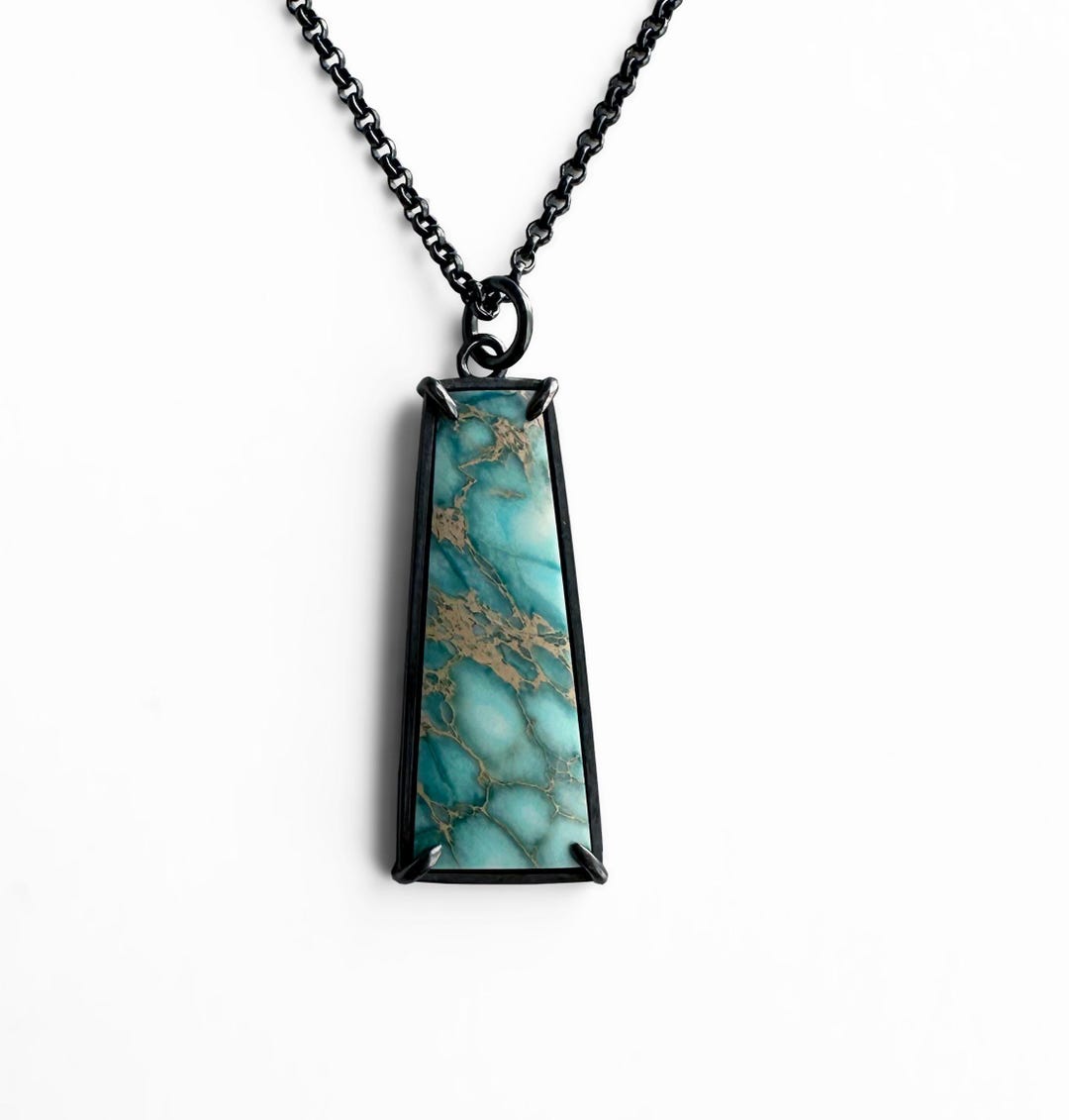 Sea Sediment Jasper and Sterling Silver Handmade Pendant - Etsy