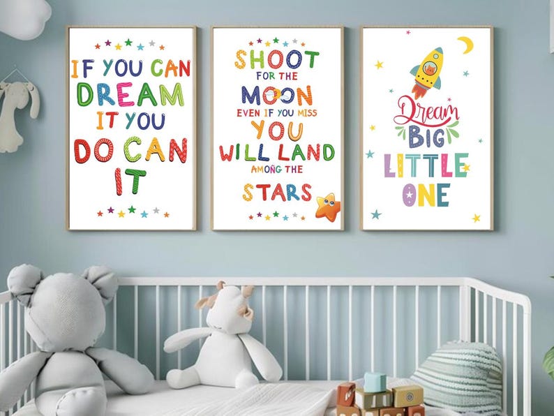 Inspirational Kids Printable Poster Set - Digital Download - Digital ...