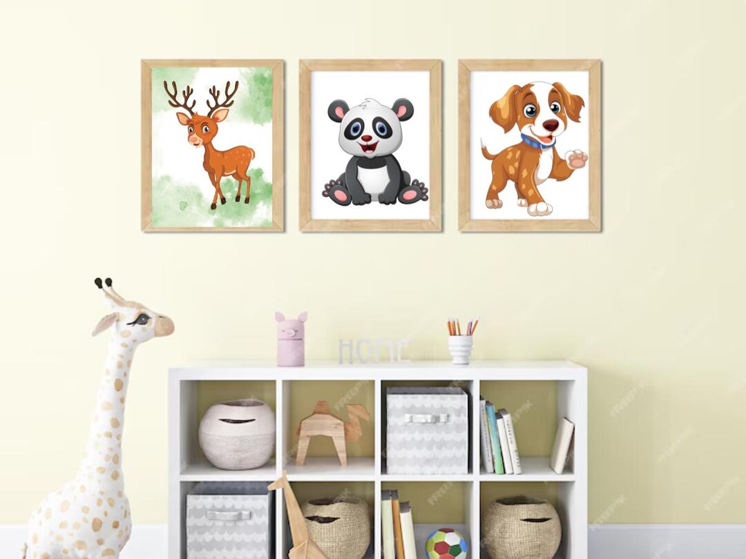 Adorable Baby Animal Posters & Stickers Bundle - Digital Printable Art ...