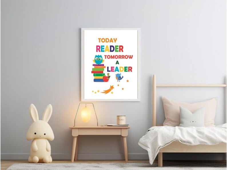 Today a Reader, Tomorrow a Leader Digital Printable Poster ! Sticker ...