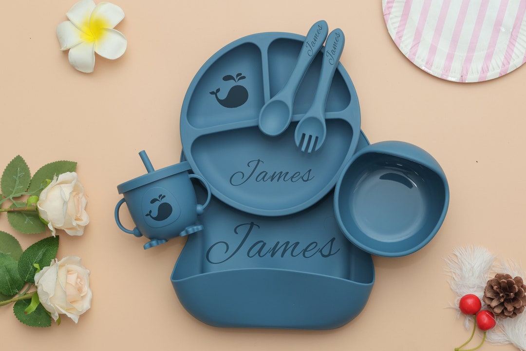 Cartoon Weaning Set for Feeding With Name,eco-friendly,baby Plate ...