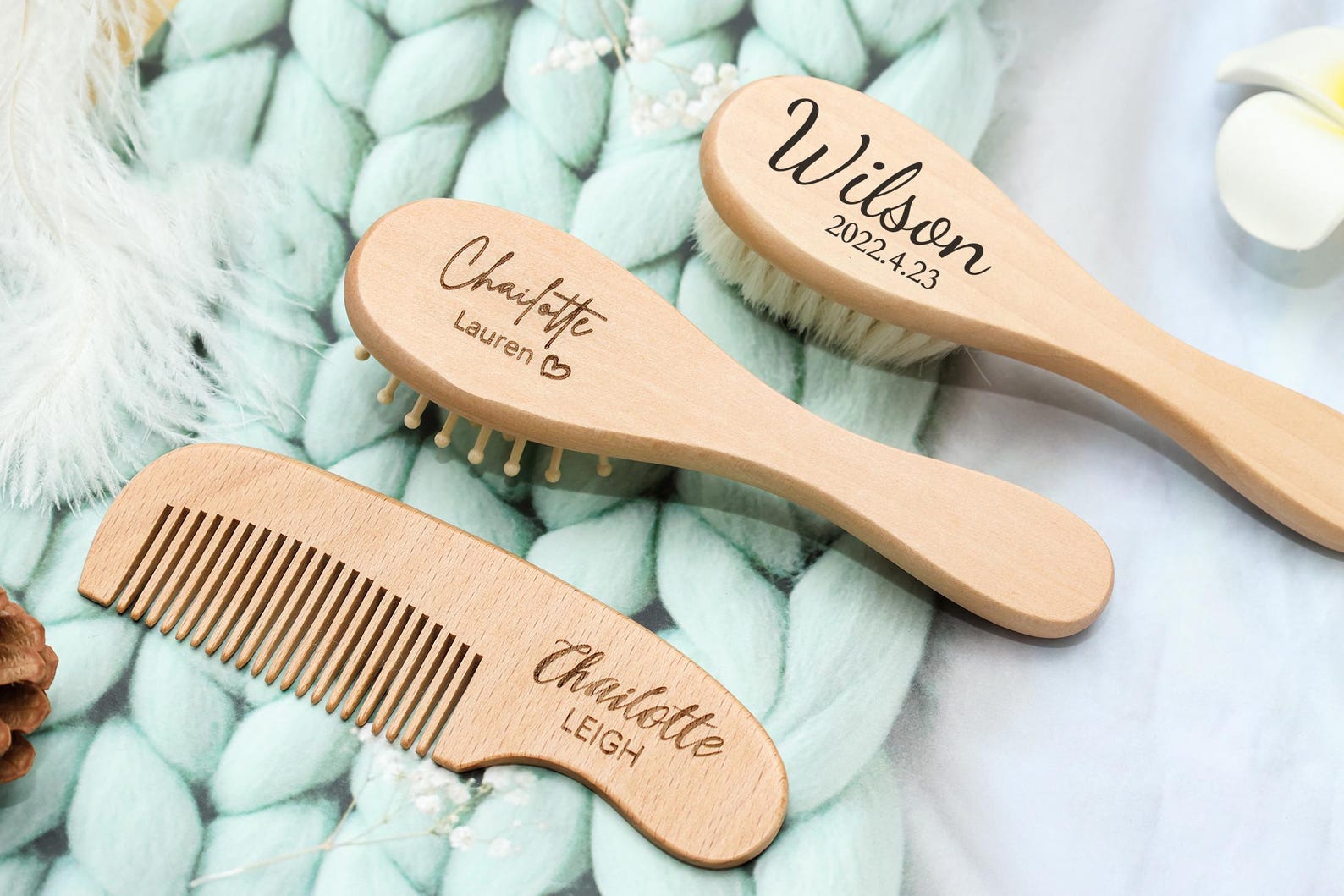 Custom Baby Brushbaby Shower Gift Girls Baby Keepsake Gift engraved ...