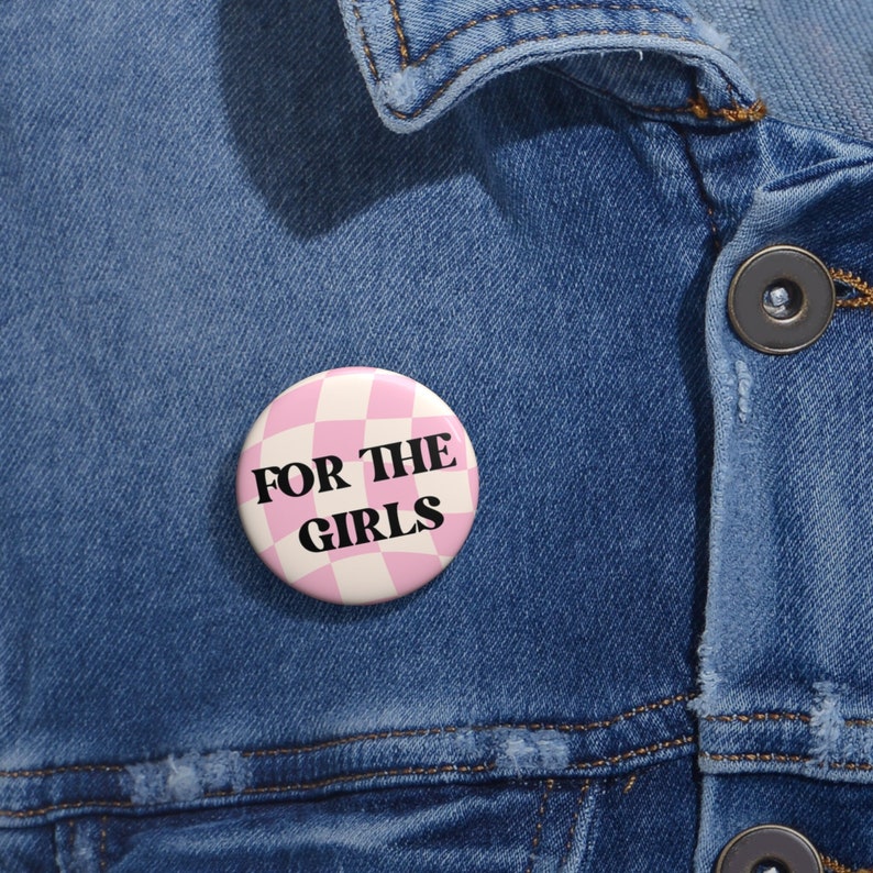 Retro Pride Pin - for the Girls - Pride Button Pin - Lesbian Button Pin ...