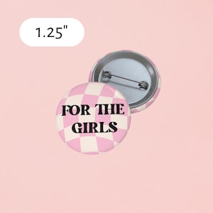 Retro Pride Pin - for the Girls - Pride Button Pin - Lesbian Button Pin ...