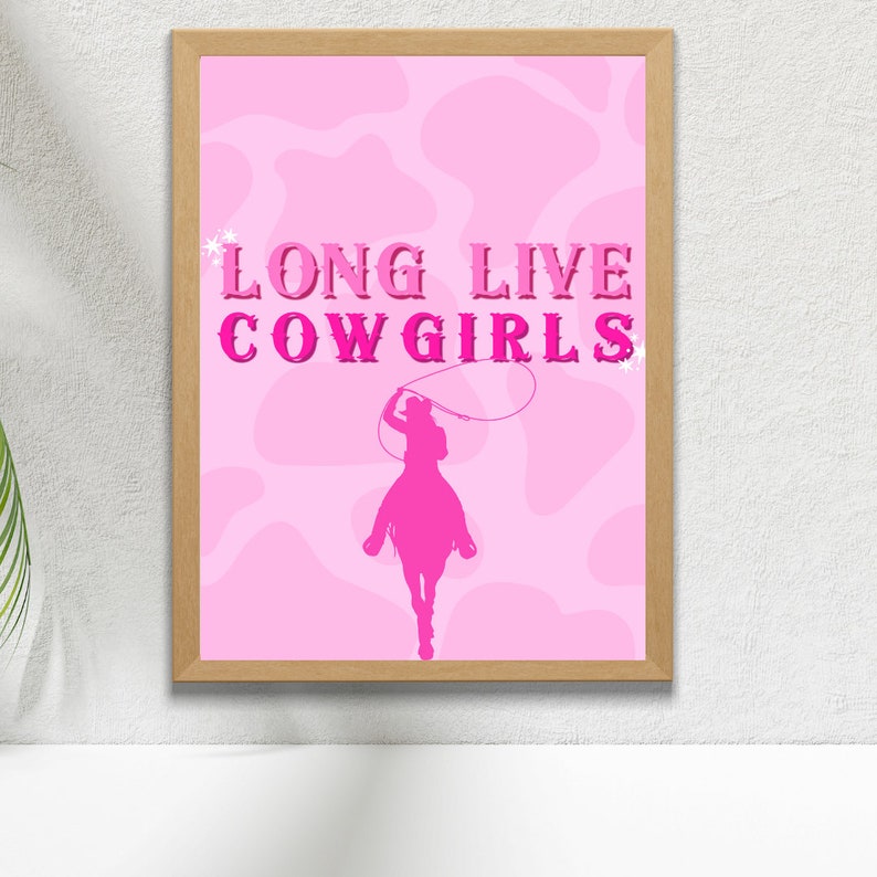 Long Live Cowgirls Poster Pink - Etsy