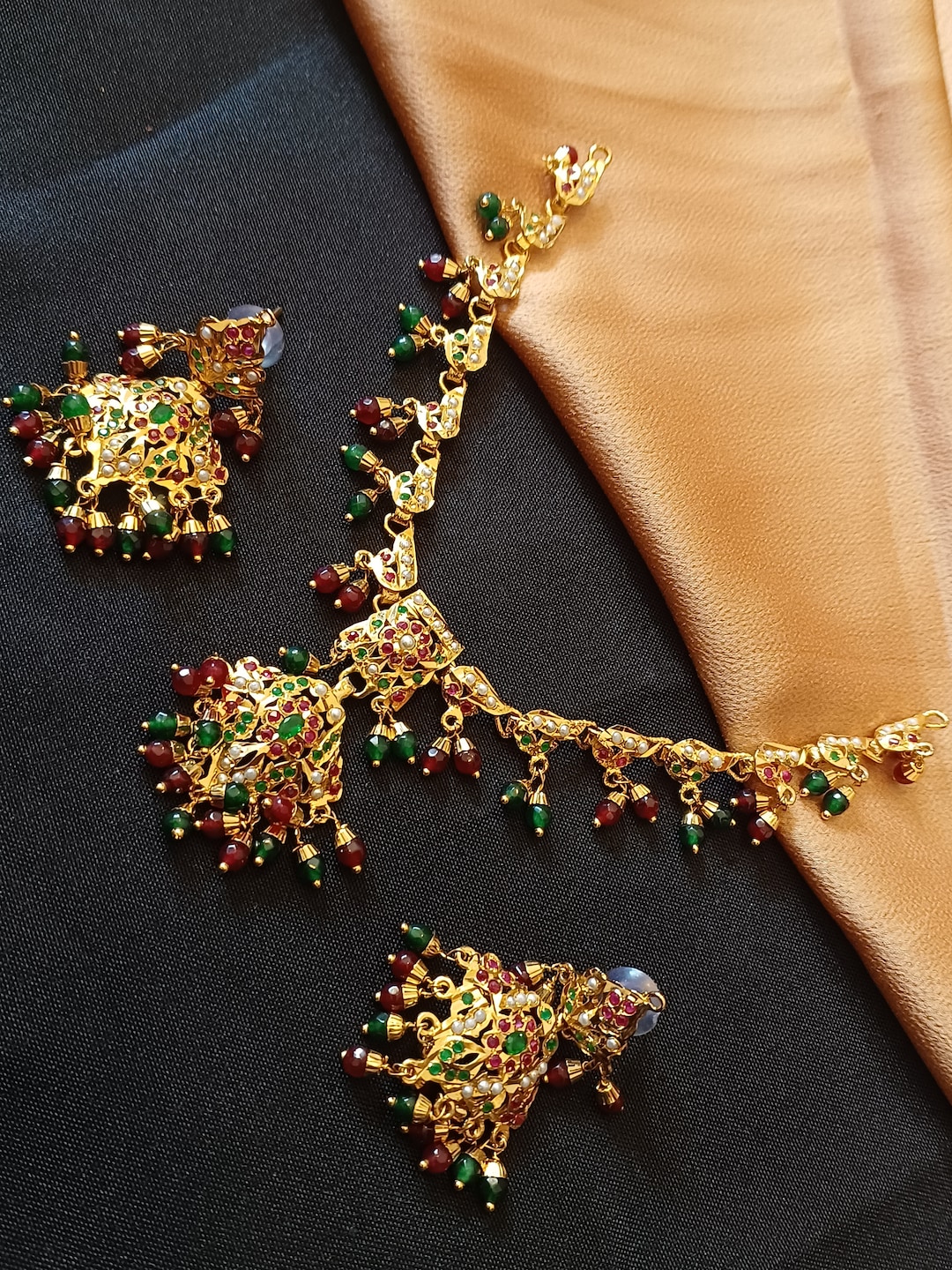 Beautiful Jadau Set/ Punjabi Jadau Hyderabadi Jadau Jewellery Set ...