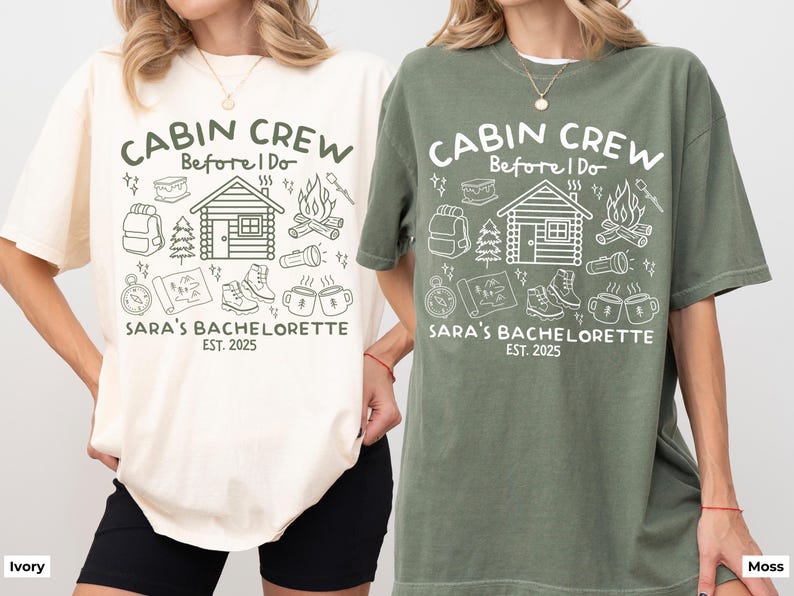 Custom Cabin Crew Before I Do Bachelorette Shirt, Personalized Camping ...