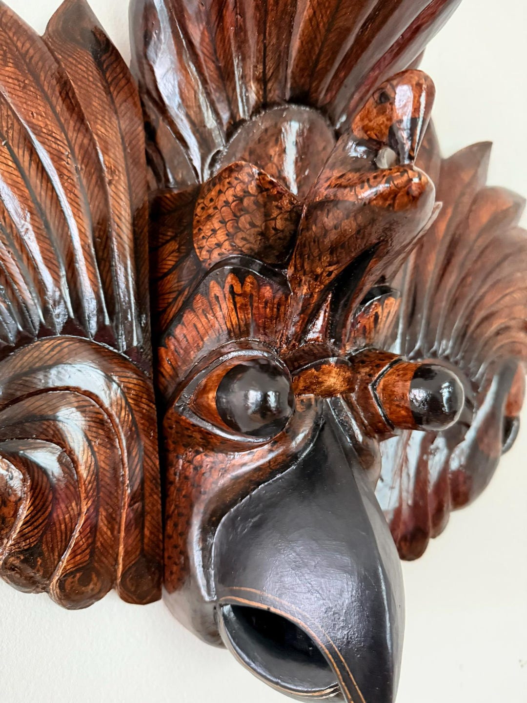 Traditional Sri Lankan Wooden Mask , Wall Decor , Bar Mask, Tiki Bar ...