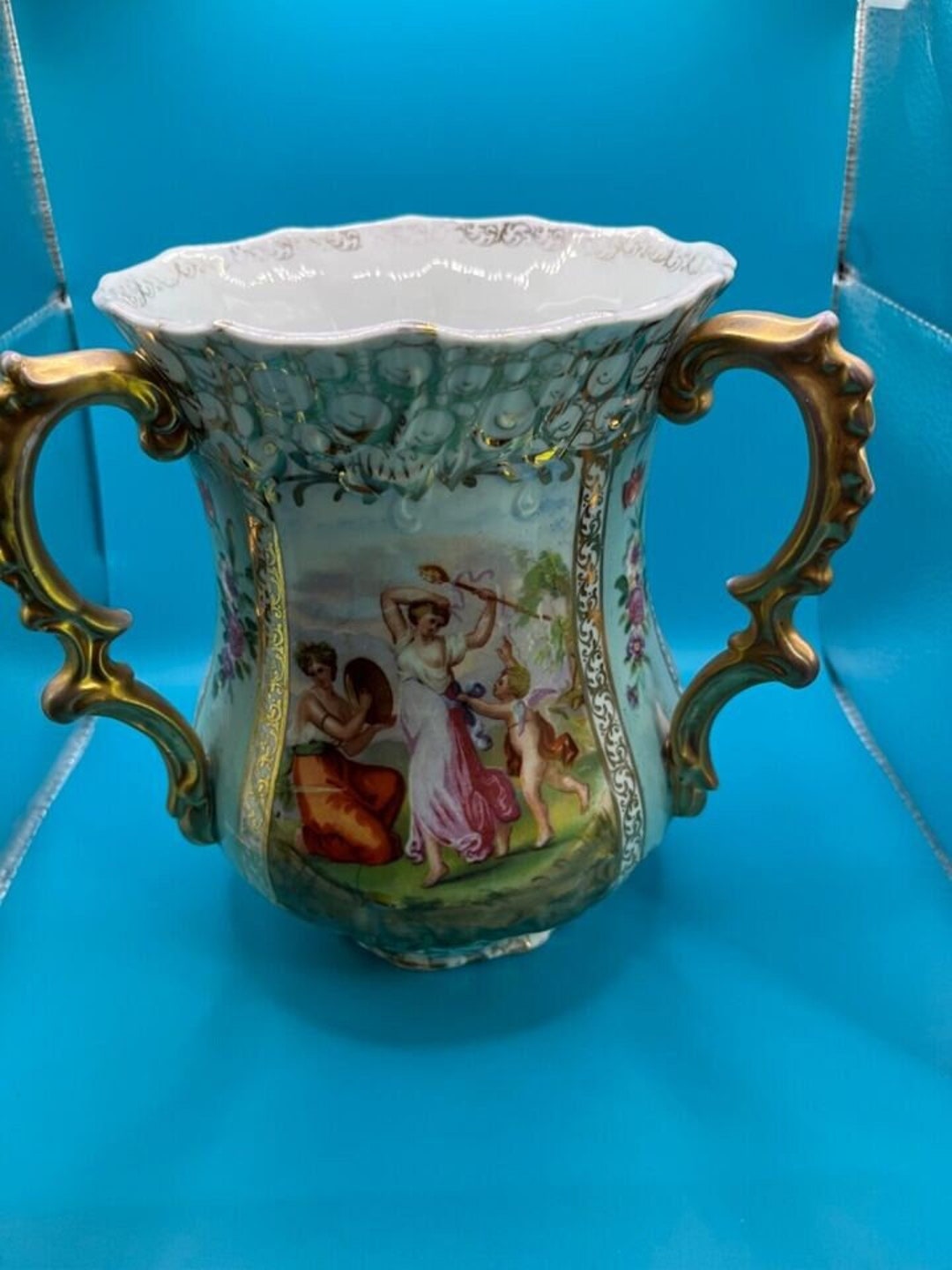 Vintage Hand Painted Royal Vienna Austria Portrait Vase With 3 Handles ...
