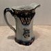Antique Victoria Ware Ironstone Pitcher, 1800s, Flow Blue With Gold ...