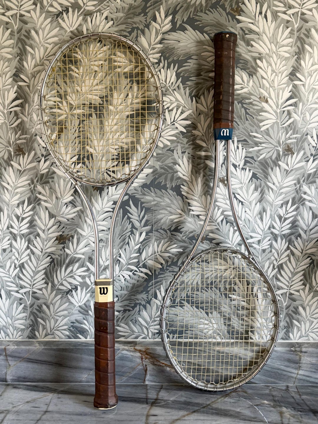 Vintage Wilson TX3000 Tennis Rackets – Set of Two (1970s, Chrome Steel ...