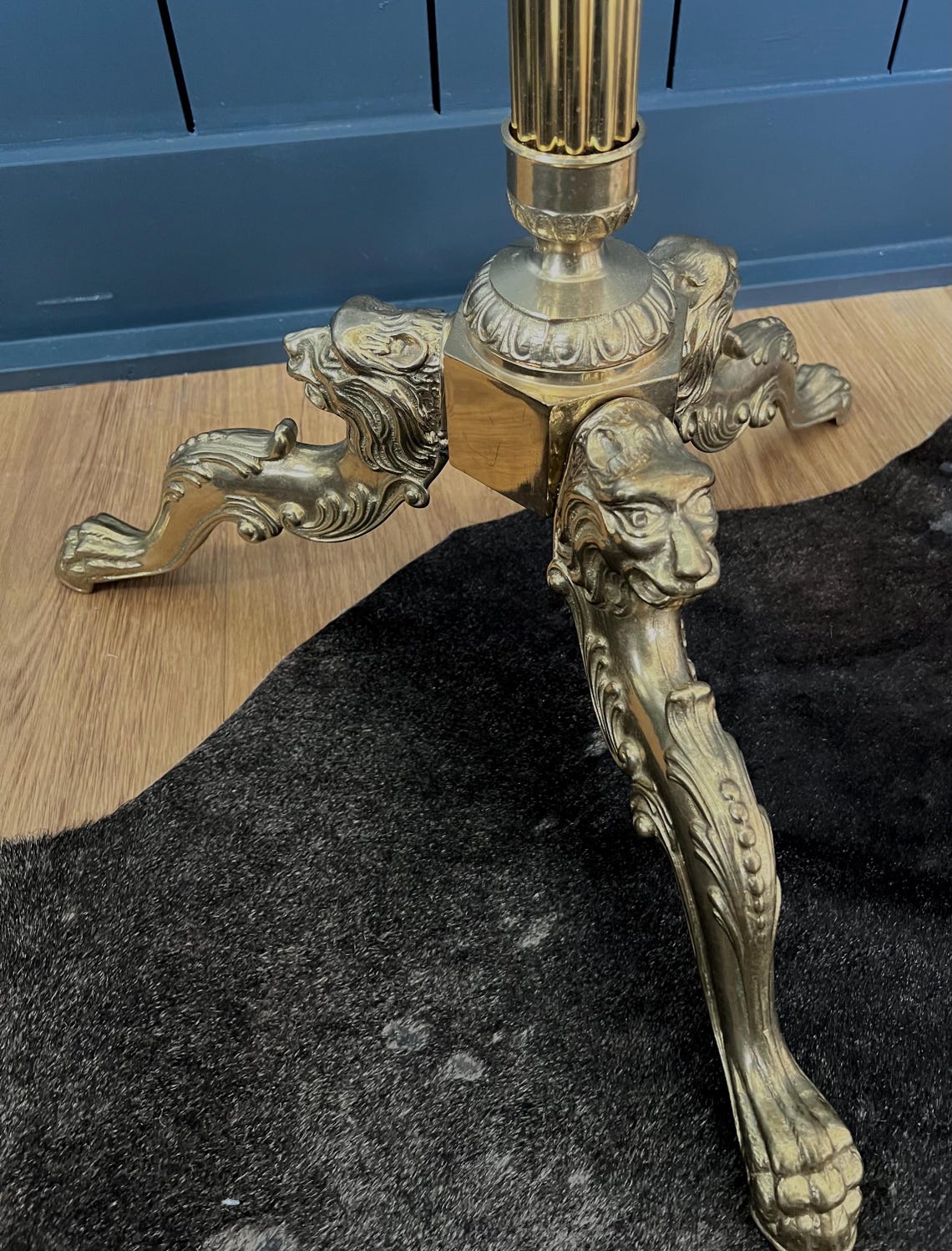 Vintage Italian Brass Standing Coat Rack With Lion Head Base - Etsy