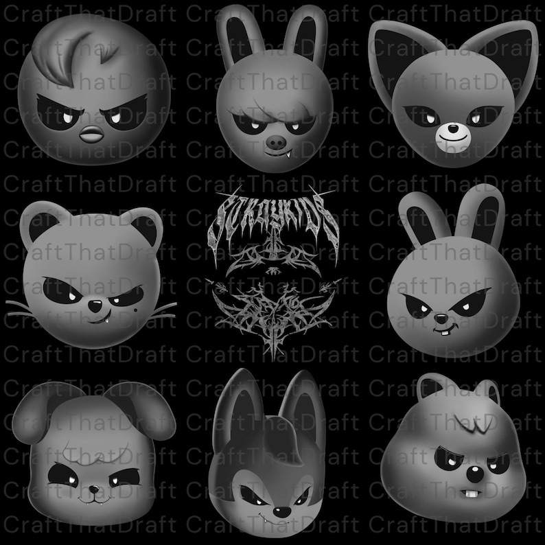 Evil SKZOO PNG & PSD Bundle: Stray Kids Tour Design (digital Download ...