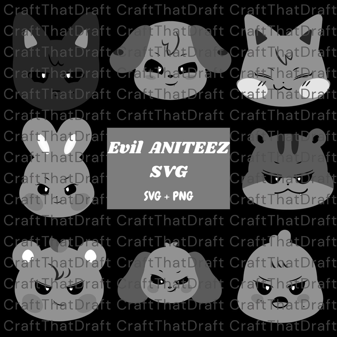 Evil ANITEEZ SVG & PNG Bundle: Ateez Kpop Fan Art (digital Download) - Etsy