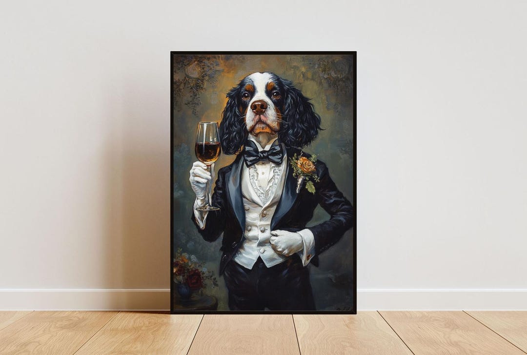English Springer Spaniel in Tuxedo Poster, Pet Poster, English Springer ...