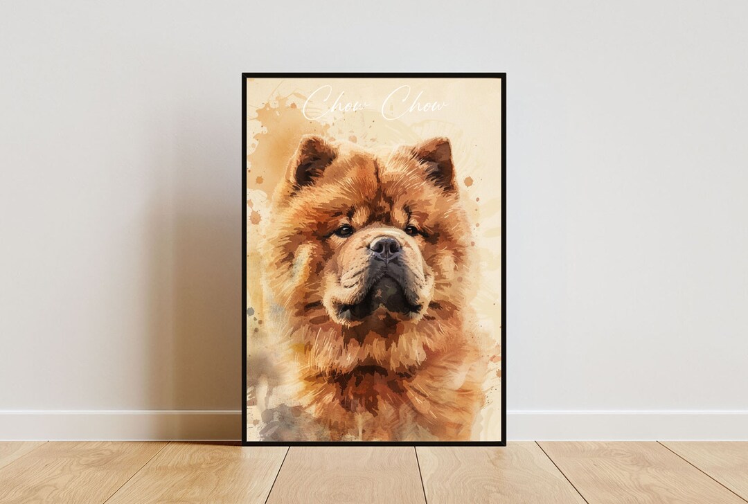 Chow Chow Poster, Dog Poster, Chow Chow Print, Dog Wall Art ...