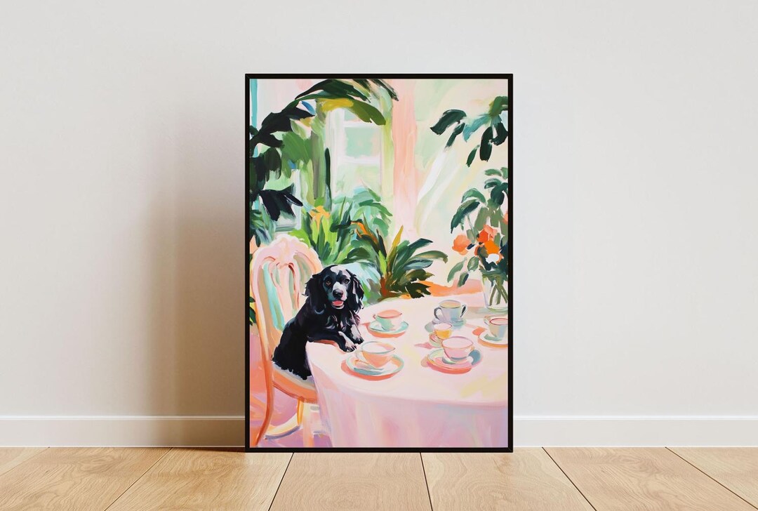 Retro Boykin Spaniel Poster, Boykin Spaniel Oil Painting, Vintage ...