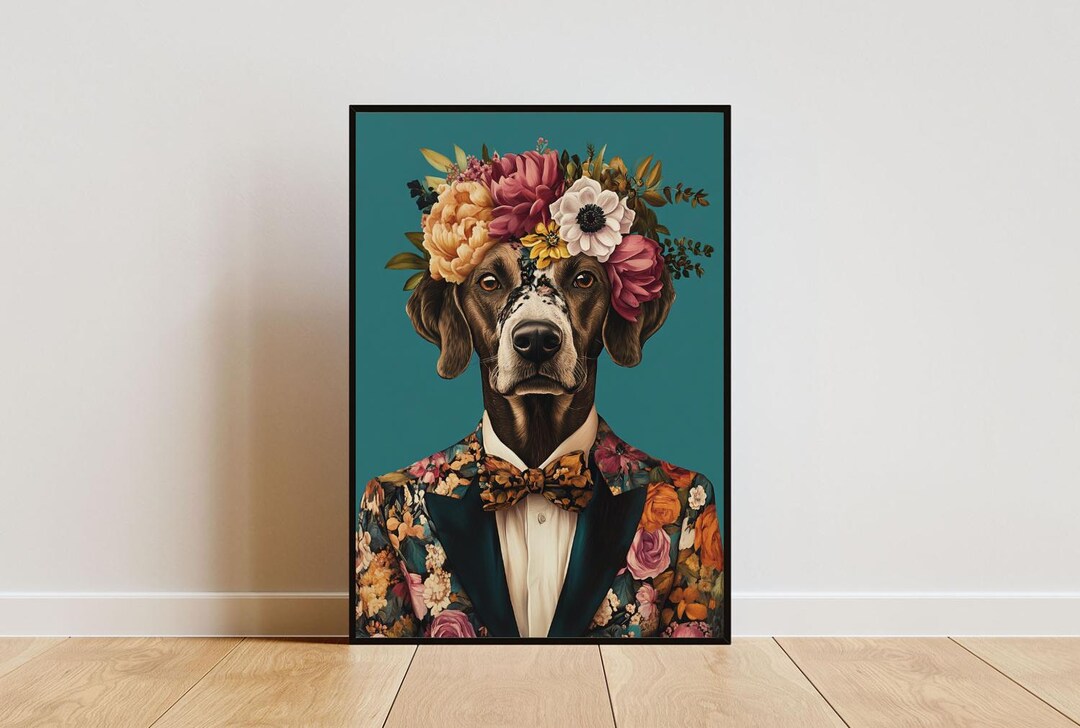 German Shorthaired Pointer in Suit Poster, German Shorthaired Pointer ...