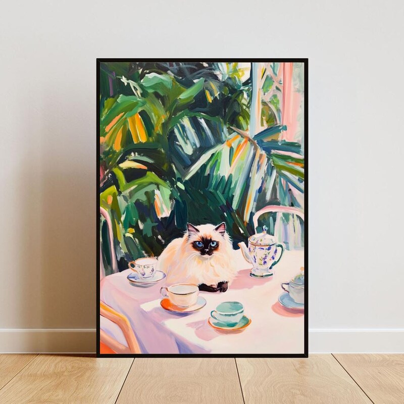 Vintage Ragdoll Cat Art - Etsy UK