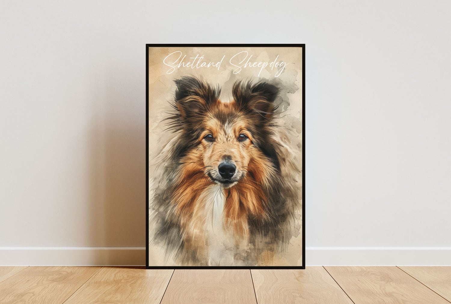 Shetland Sheepdog Poster, Dog Poster, Shetland Sheepdog Print, Dog Wall ...