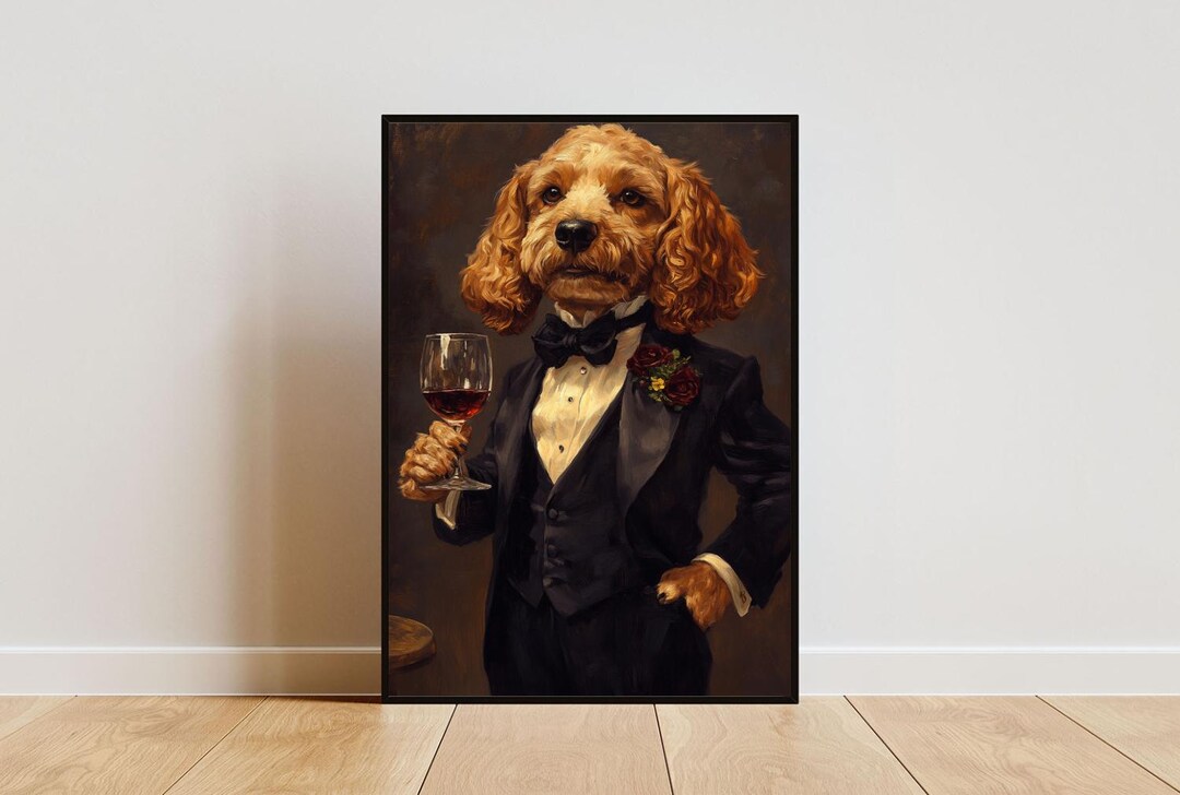 Cocker Spaniel in Tuxedo Poster, Pet Poster, Cocker Spaniel in Suit ...
