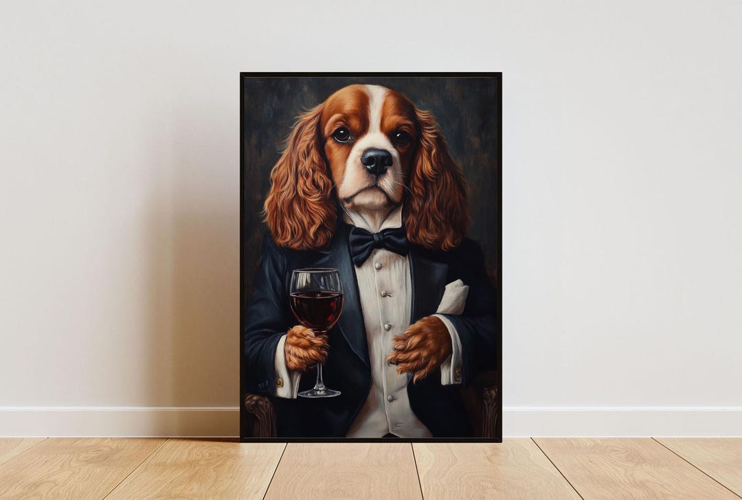 English Cocker Spaniel in Tuxedo Poster, Pet Poster, English Cocker ...
