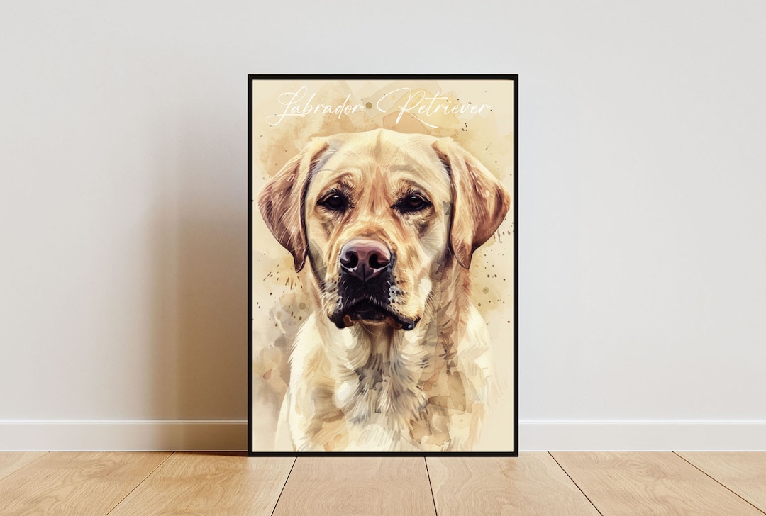 Labrador Retriever Poster, Dog Poster, Labrador Retriever Print, Dog ...