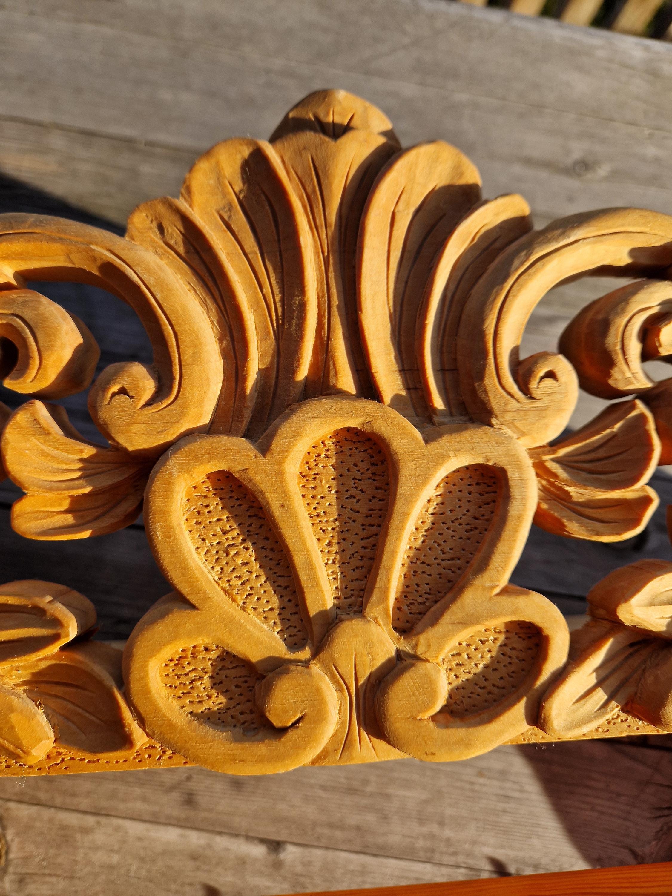 Vintage Towel Rack Hand Carved Towel Holder Norwegian Primitive ...