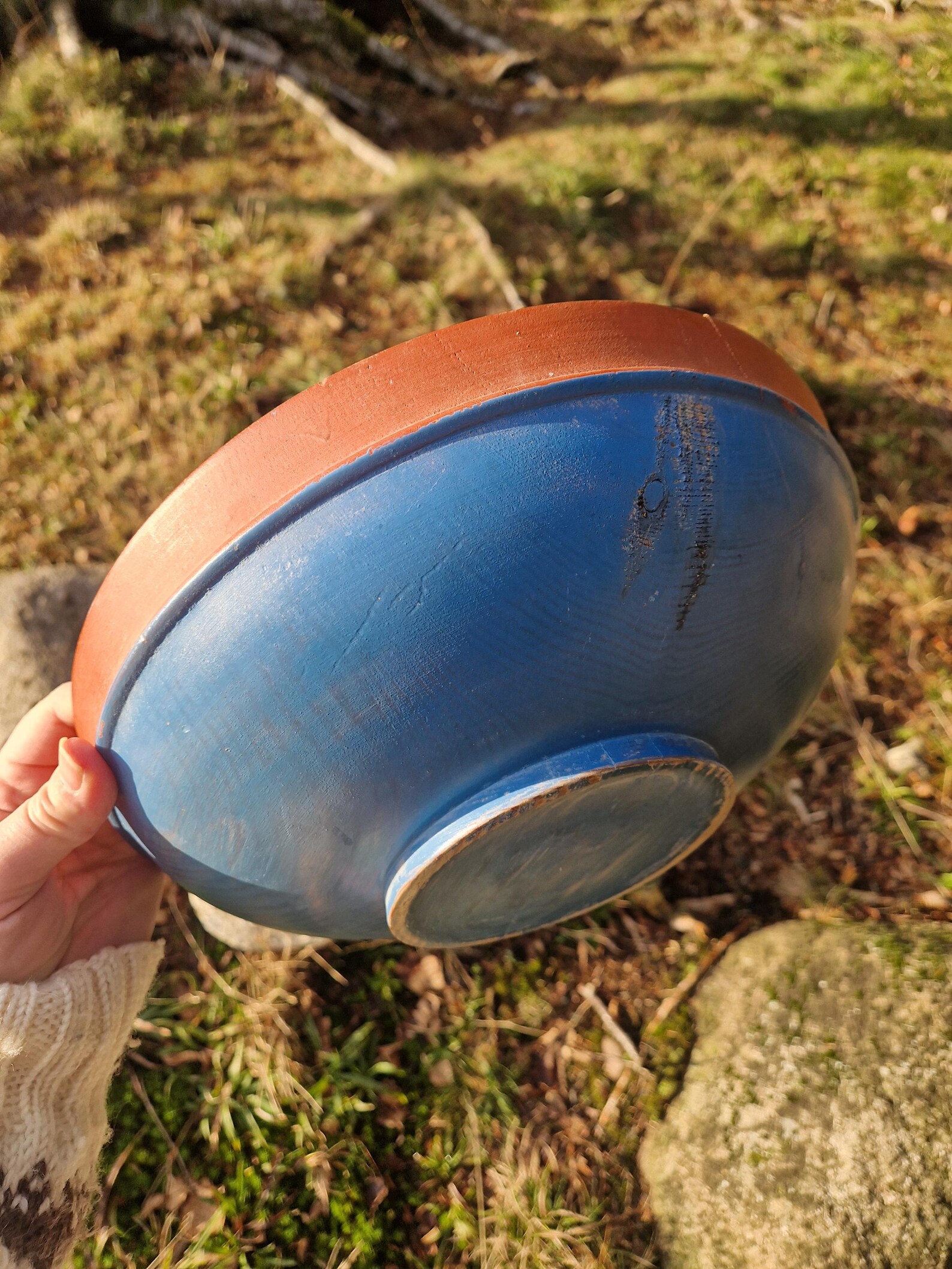 Antique Norwegian Rosemaling Bowl | Hand Painted Wooden Folk Art Decor ...