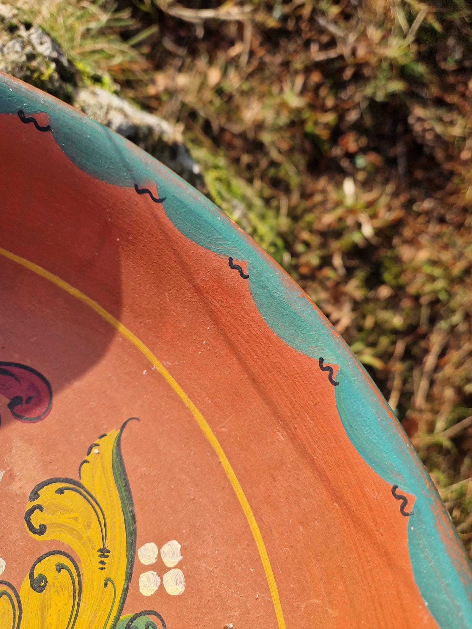 Antique Norwegian Rosemaling Bowl | Hand Painted Wooden Folk Art Decor ...