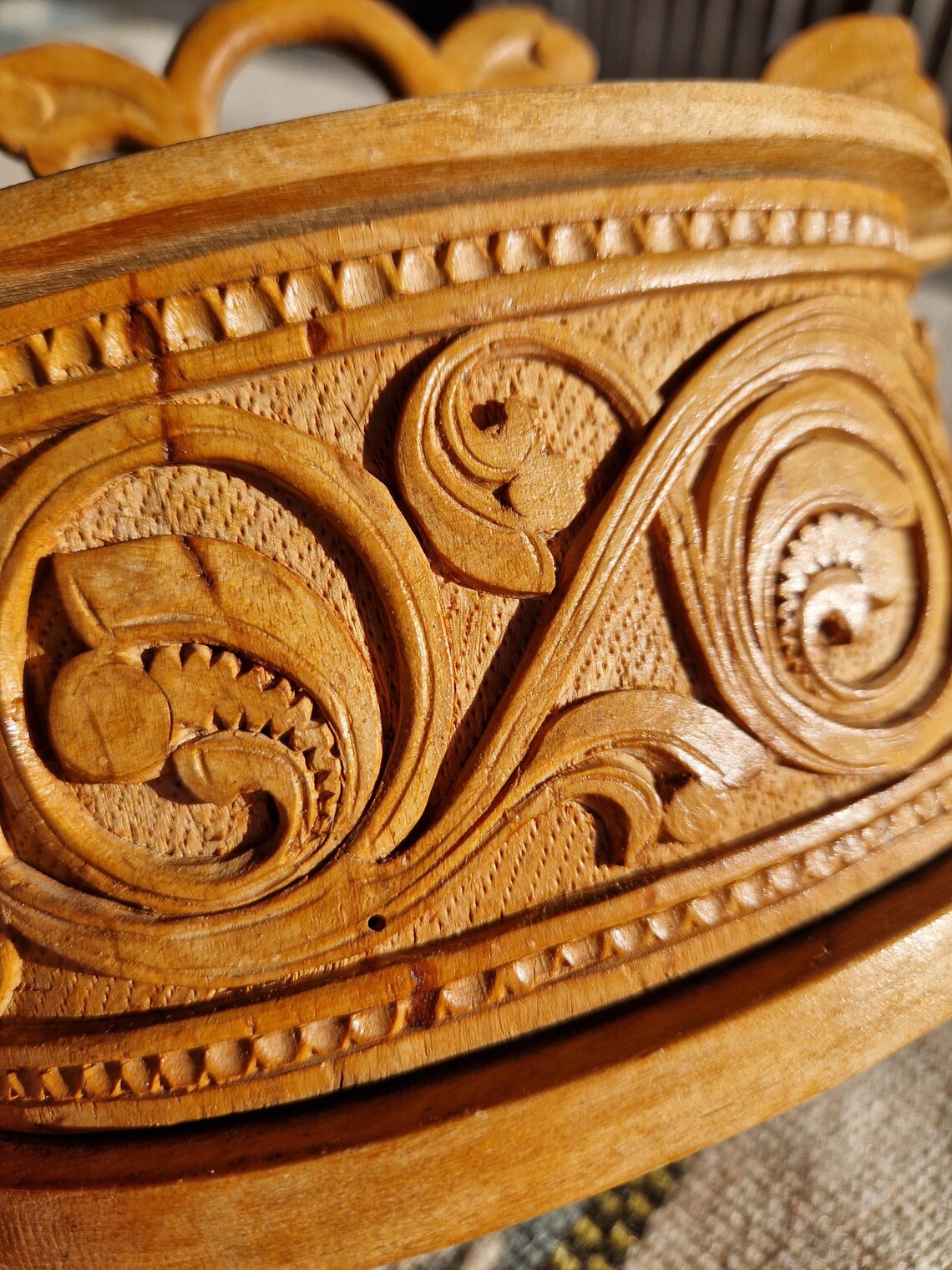 Vintage Norwegian Tine Box | Hand Carved Folk Art Bentwood Box ...