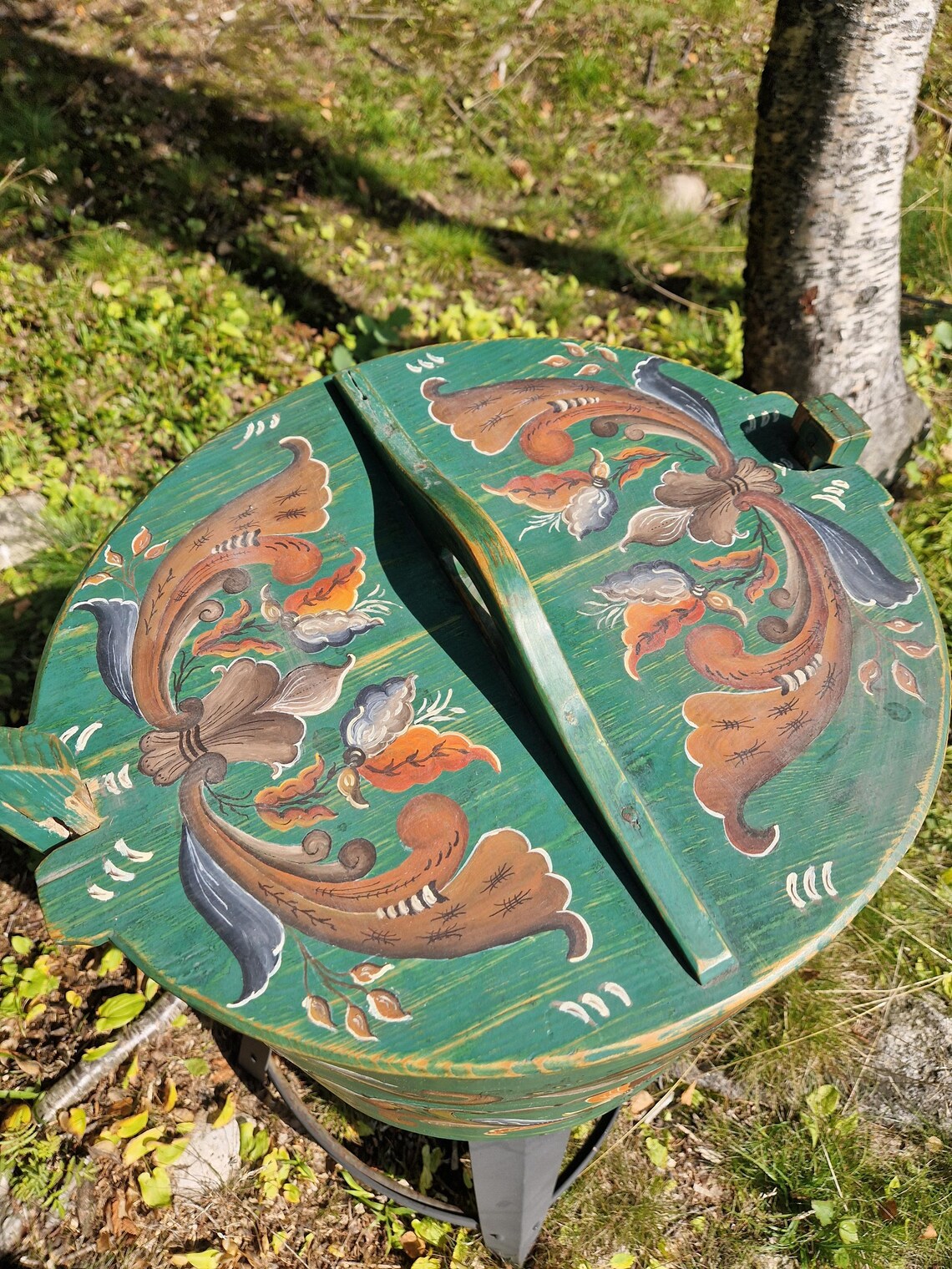 Antique Norwegian Tine Box Antique Bentwood Box Norwegian Rosemaling ...
