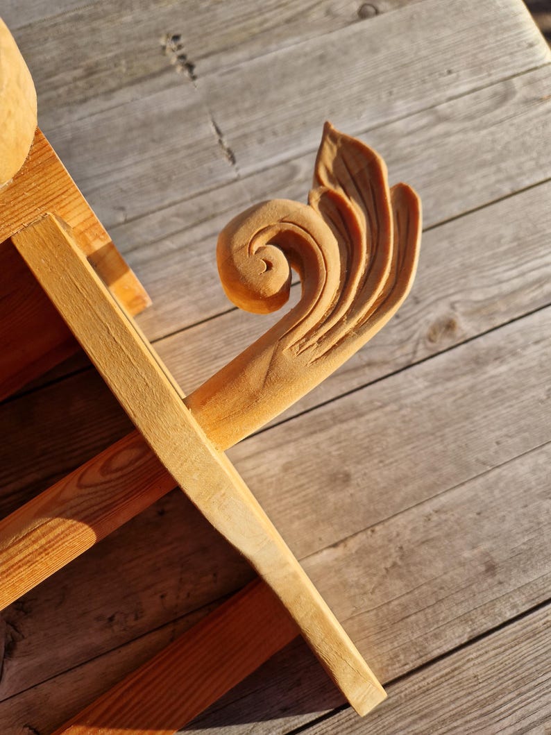 Vintage Towel Rack Hand Carved Towel Holder Norwegian Primitive ...