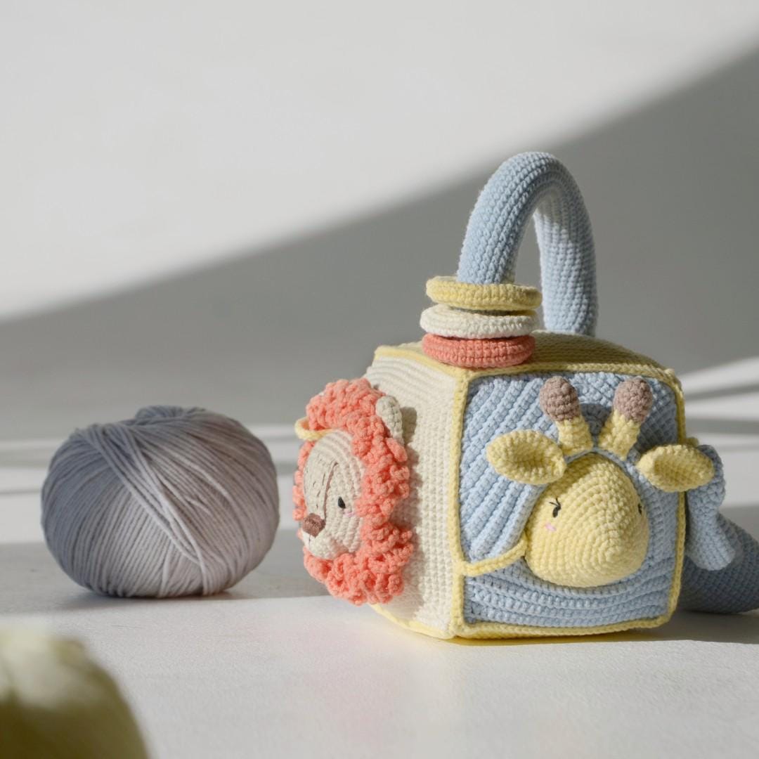 Safari Activity Cube Crochet Pattern Amigurumi Educational Toy Sensory ...