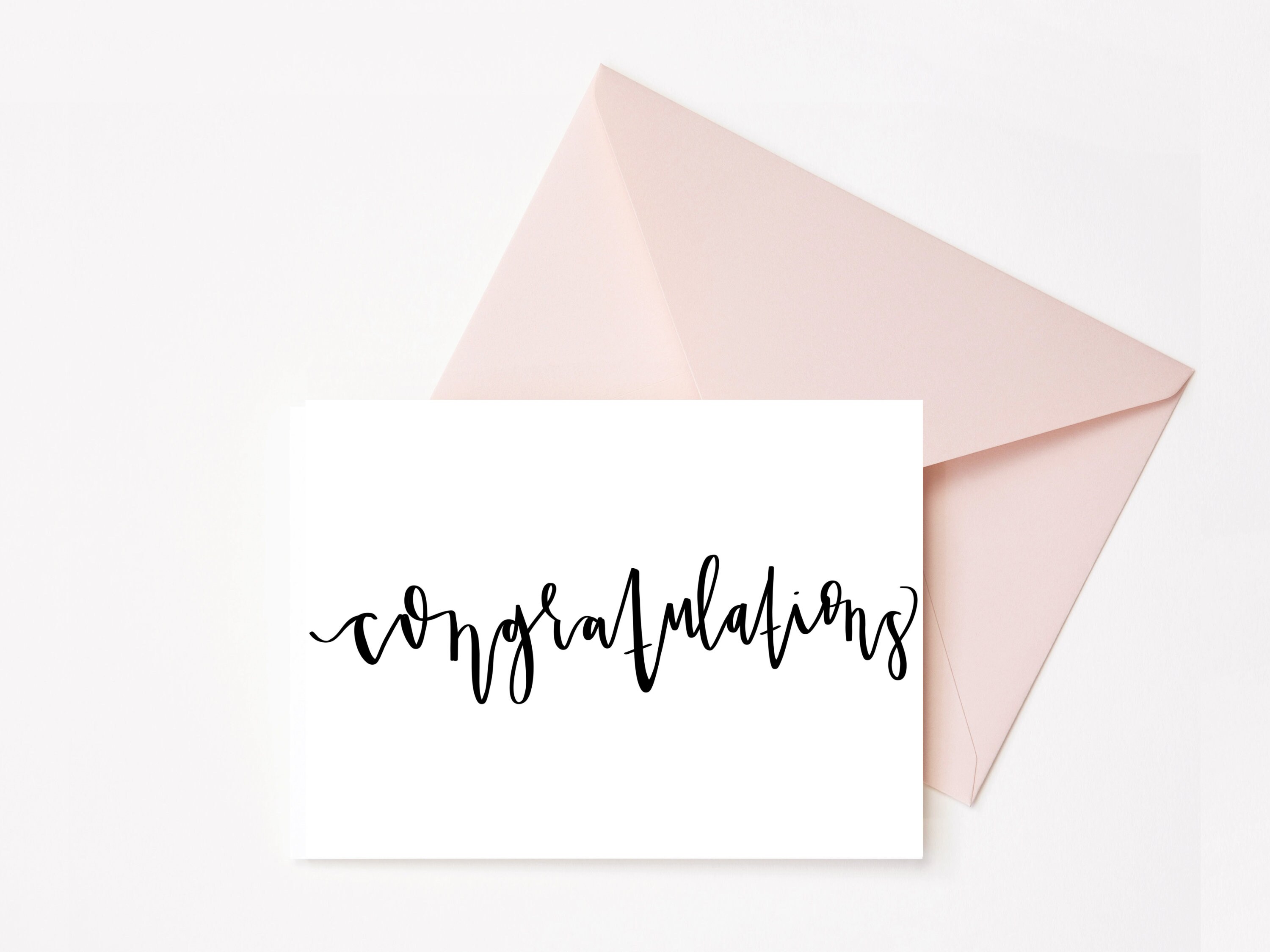 Congratulations Cursive Card - Etsy