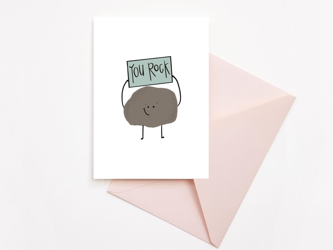 You Rock Card - Etsy