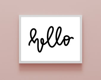 INSTANT DOWNLOAD Hello Banner Stationery Set DIY Print at Home - Etsy
