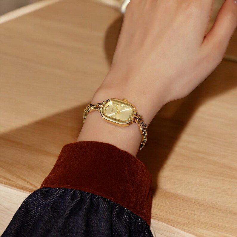 Women Quartz Watch, Square Rectangle Dial Female Watch, Elegant Small ...