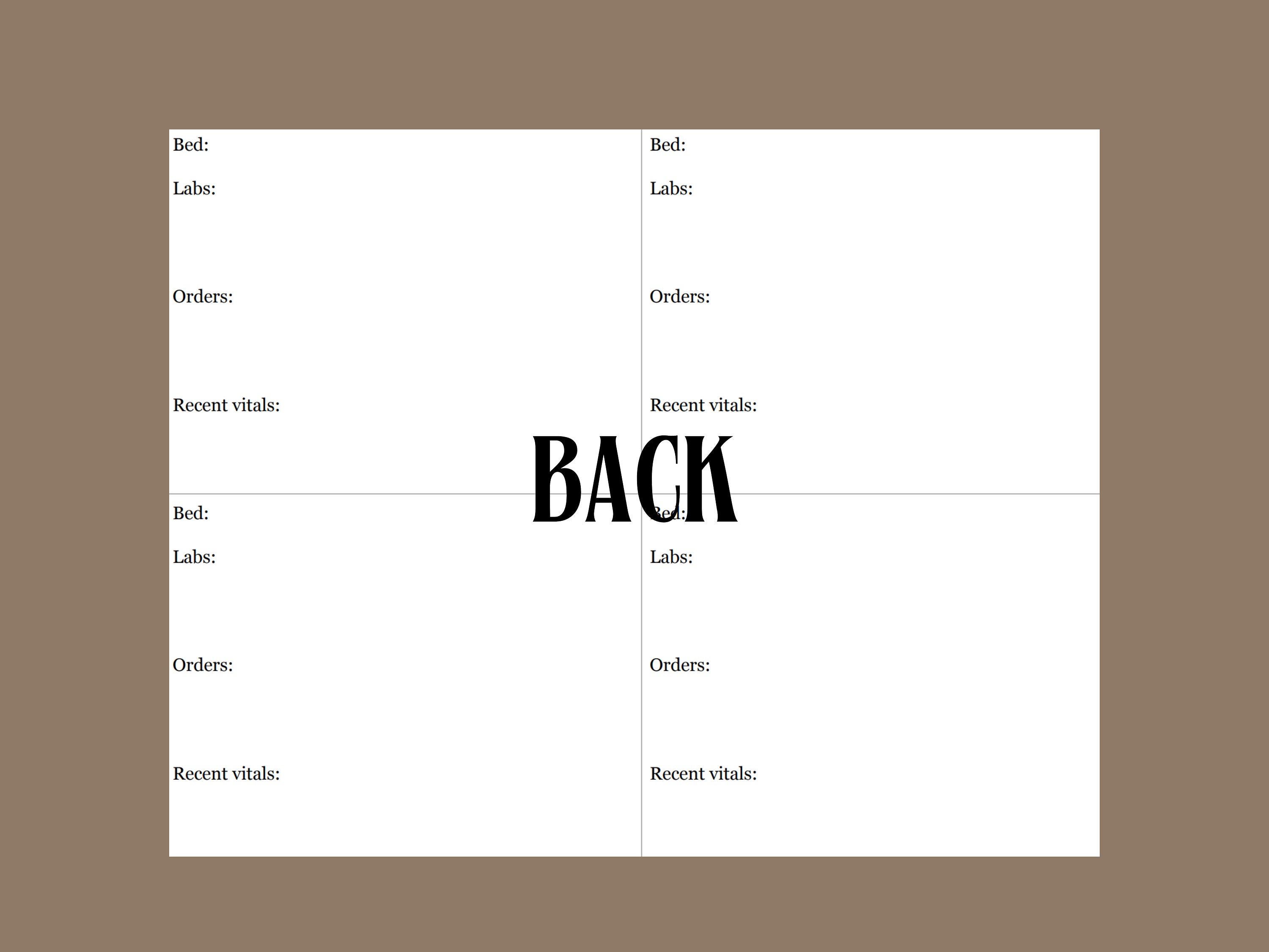 Nursing ER Report Sheet - Etsy