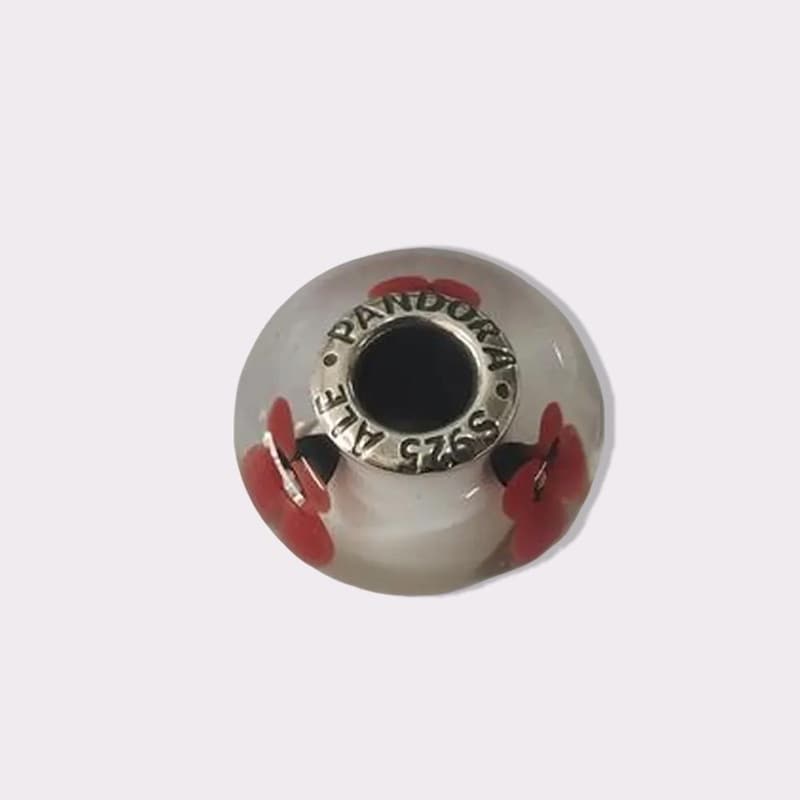 Pandora Red Glass Bead - Etsy