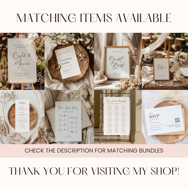 Terracotta Menu Template, Terracotta Wedding Template, Modern Wedding ...