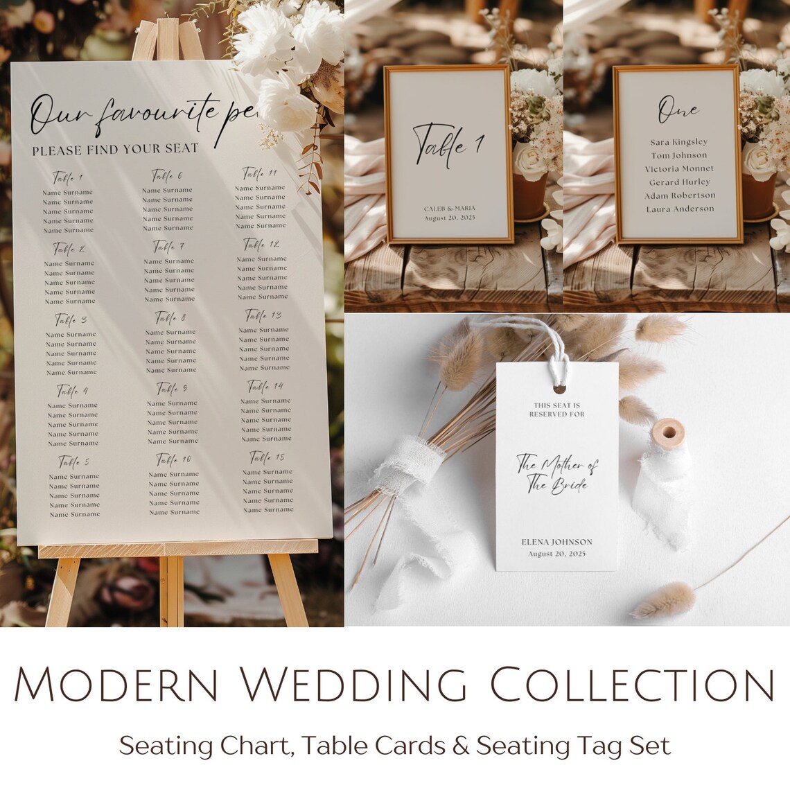 Wedding Seating Signs Set, Seating Chart Signs, Printable Wedding Signs ...