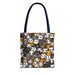 Cat Face Tote Bag, Kitty Lover Tote Bag, Cartoon Cat Design, Whimsical ...
