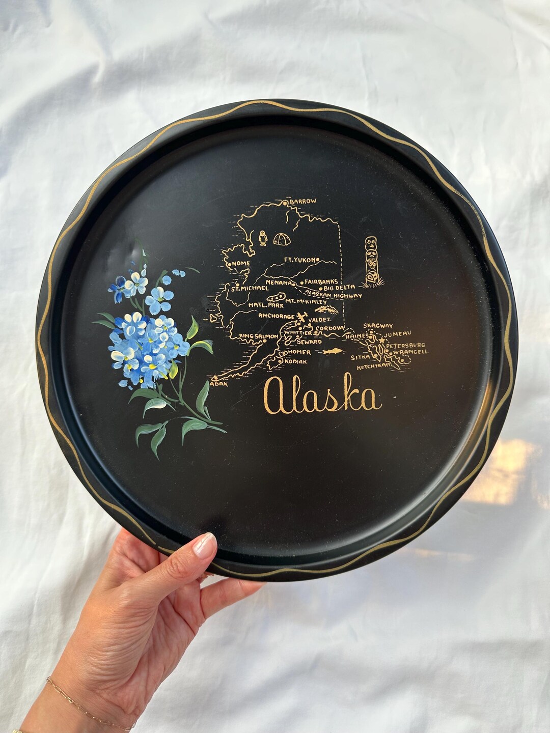Vintage Mid Century Alaska Tray - Etsy